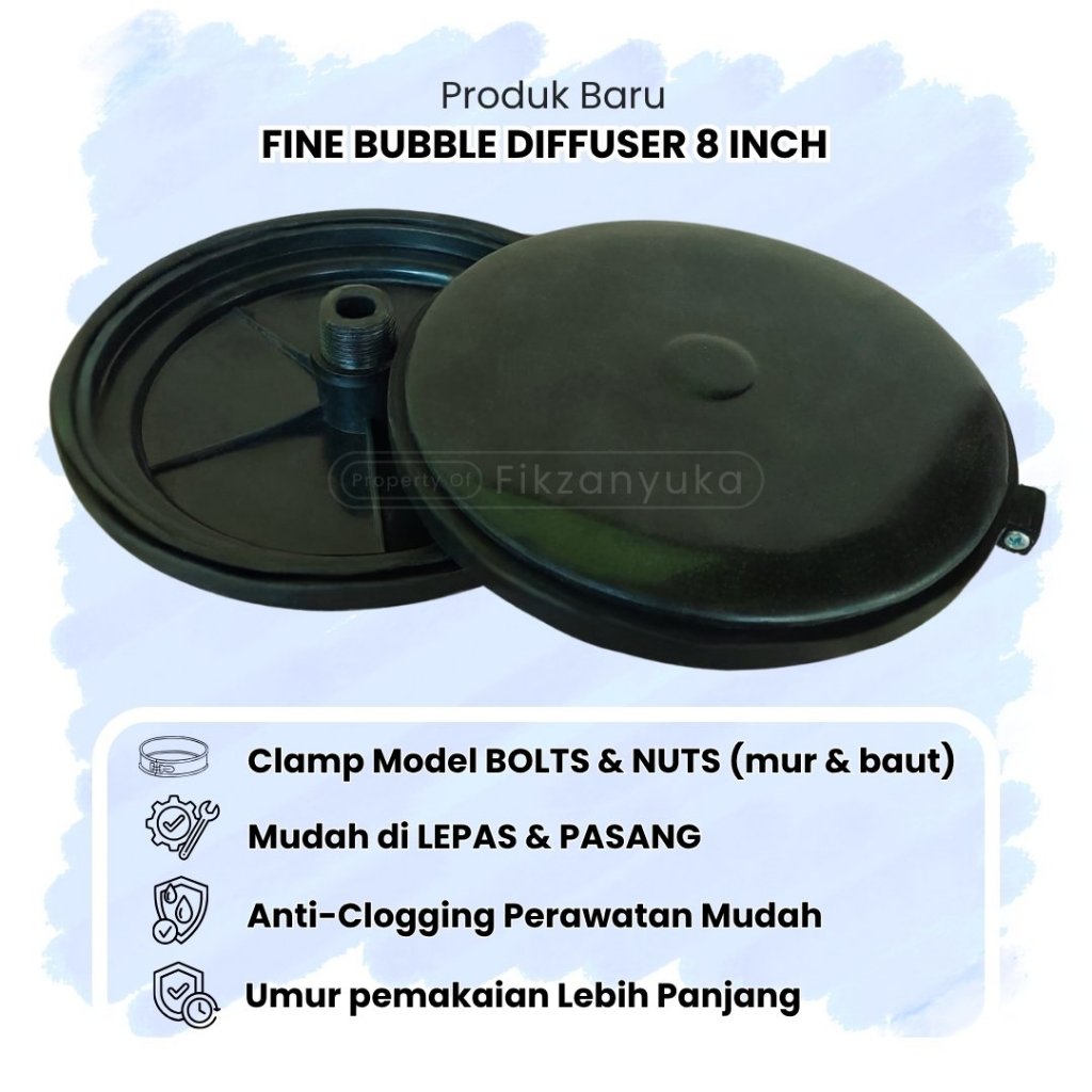 Jual fine bubble diffuser 8 inch aerasi kolam sistem clamp lepas pasang | Shopee Indonesia