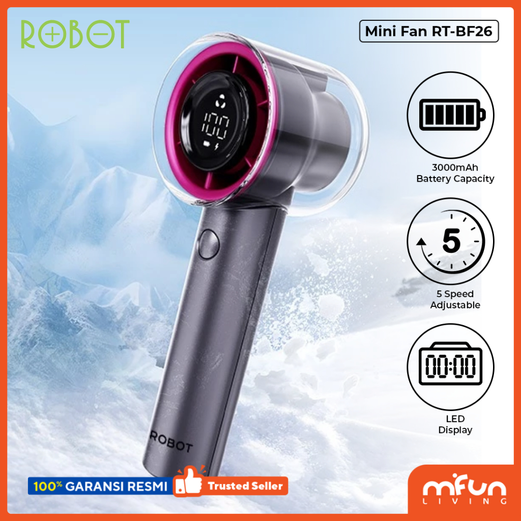 Jual ROBOT Mini Fan Portable RT-BF26 Kipas Angin Mini Stylish Traveling ...