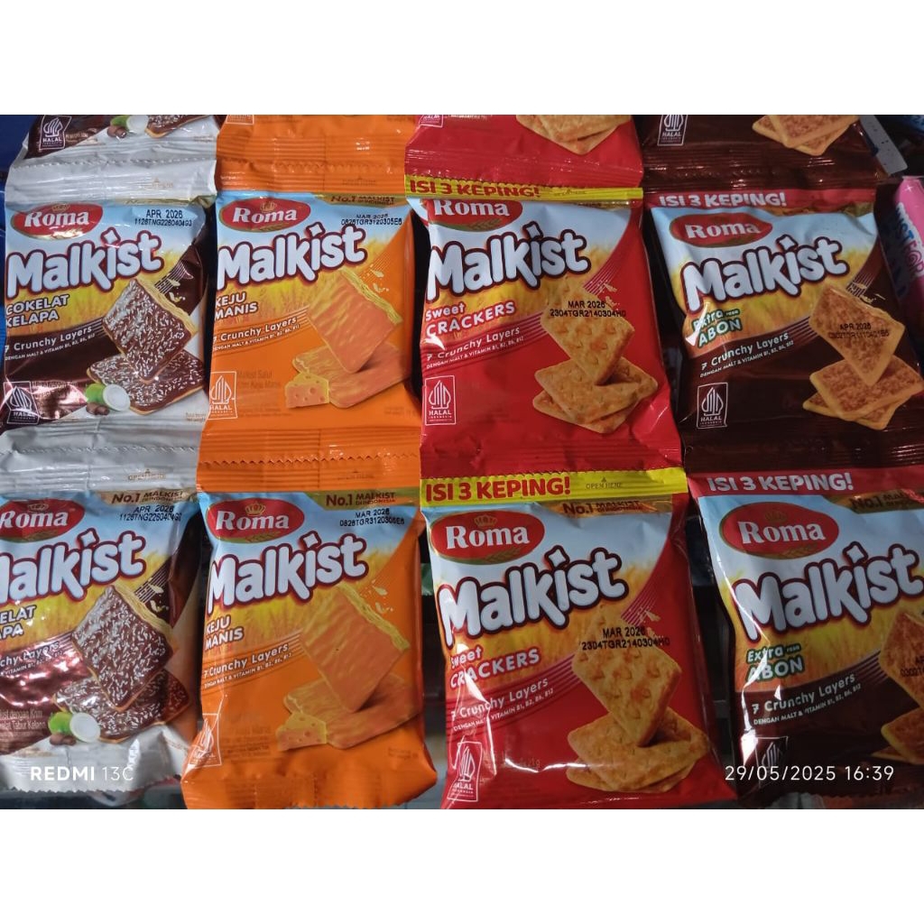Jual ROMA MALKIST CRACKERS RENCENG ISI 10 PCS | Shopee Indonesia