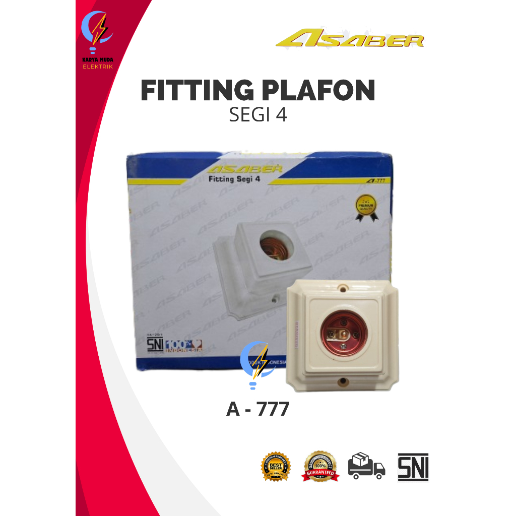 Jual FITTING PLAFON SEGI 4 A-777 ASABER SNI | Shopee Indonesia