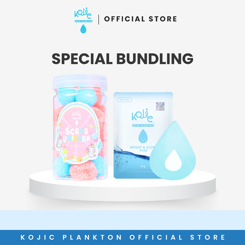 Jual Kojic Scrub PAKET BUNDLING ( Kojie Plankton + Unicron Scrub ...