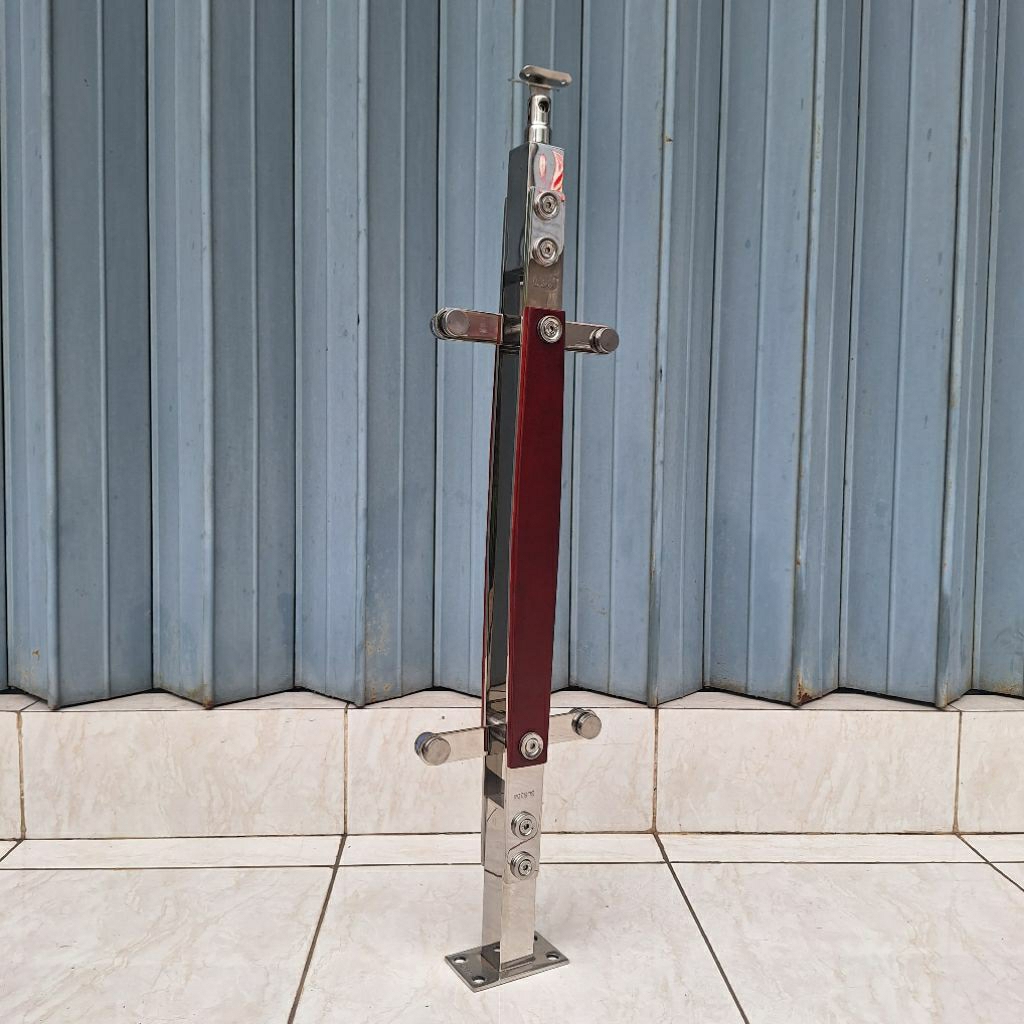Jual Railing tangga stainless kaca dobel plat/Railing Kaca Minimalis ...