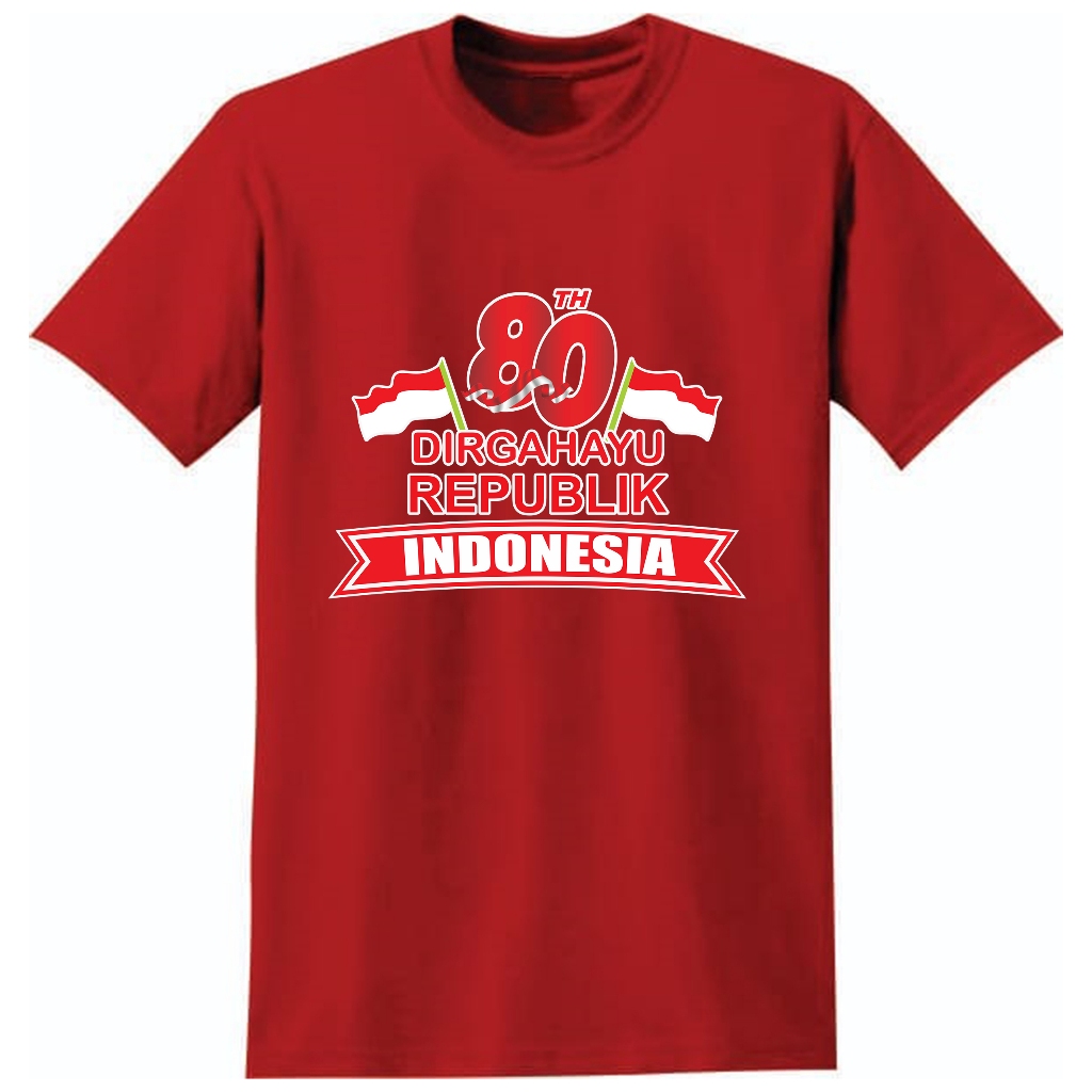 Jual KAOS ATASAN COWOK OBLONG DEWASA LENGAN PENDEK KEMERDEKAAN 17 AGUSTUS HUT KE-80 UKURAN S-XXL ...