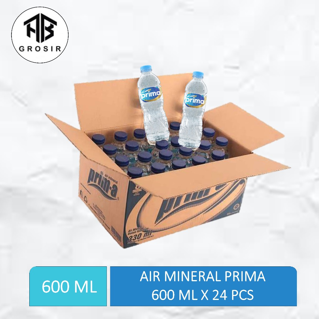 Jual Prima Air Mineral 600 ml x 24 Pcs | Shopee Indonesia