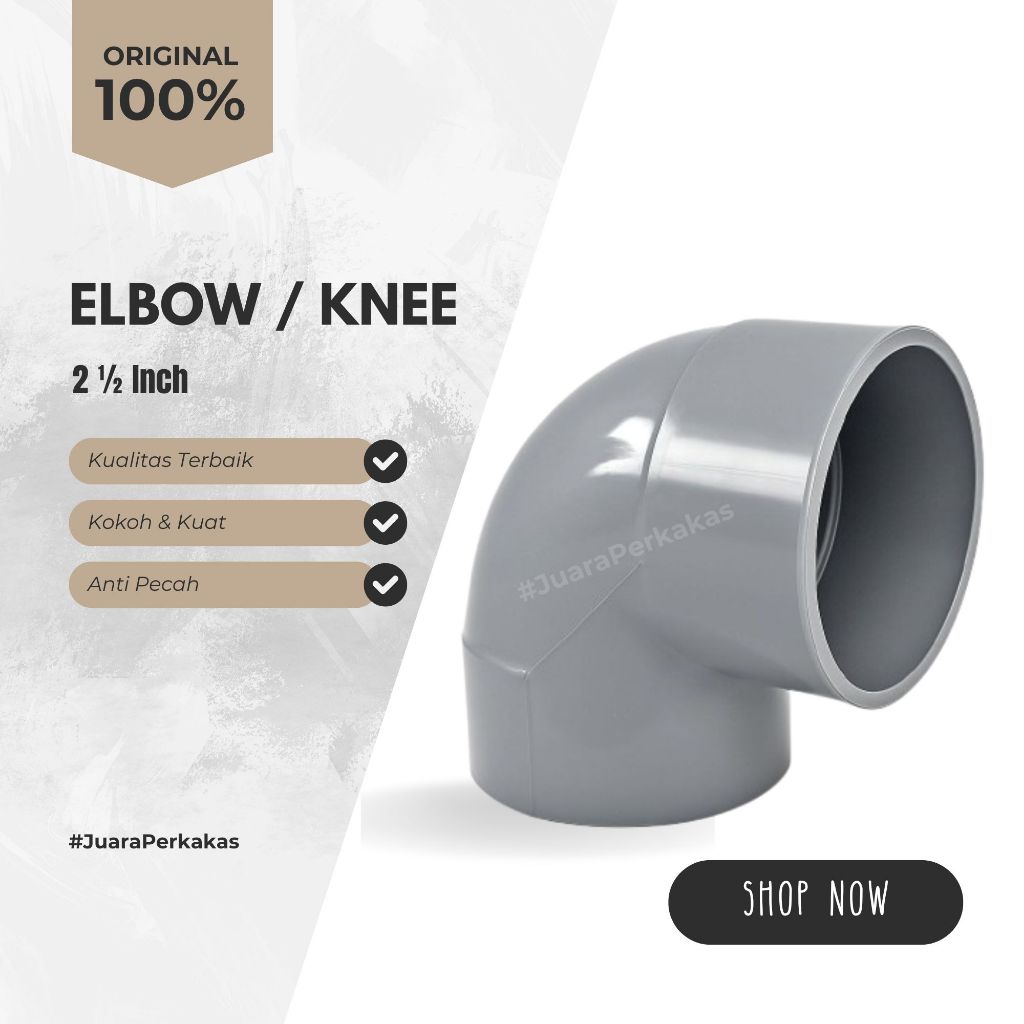 Jual Elbow Knee Keni Knei L Ukuran 2 1/2 Inch Sambungan Pipa L Tebal Bagus | Shopee Indonesia