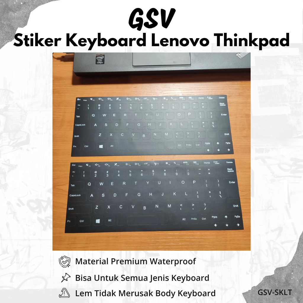 Jual Sticker Keyboard Lenovo Thinkpad 12" Fullset Type X230 T440 T450 ...