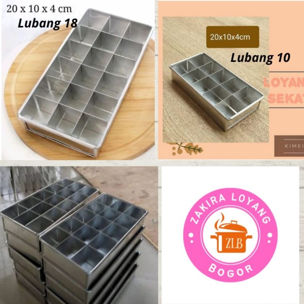 Jual Loyang sekat brownies/Loyang sekat persegi panjang/Loyang sekat ...
