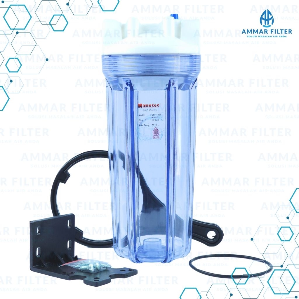 Jual Housing Cartridge Filter Air 10 Inch Nanotec (Clear, Putih) - Drat ...