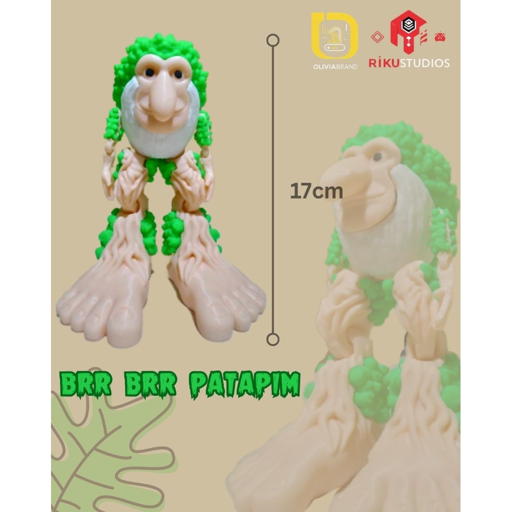 Jual ANOMALI POHON BRR BRR PATAPIM UKURAN 17CM ARTIKULASI BAHAN PLASTIK ...