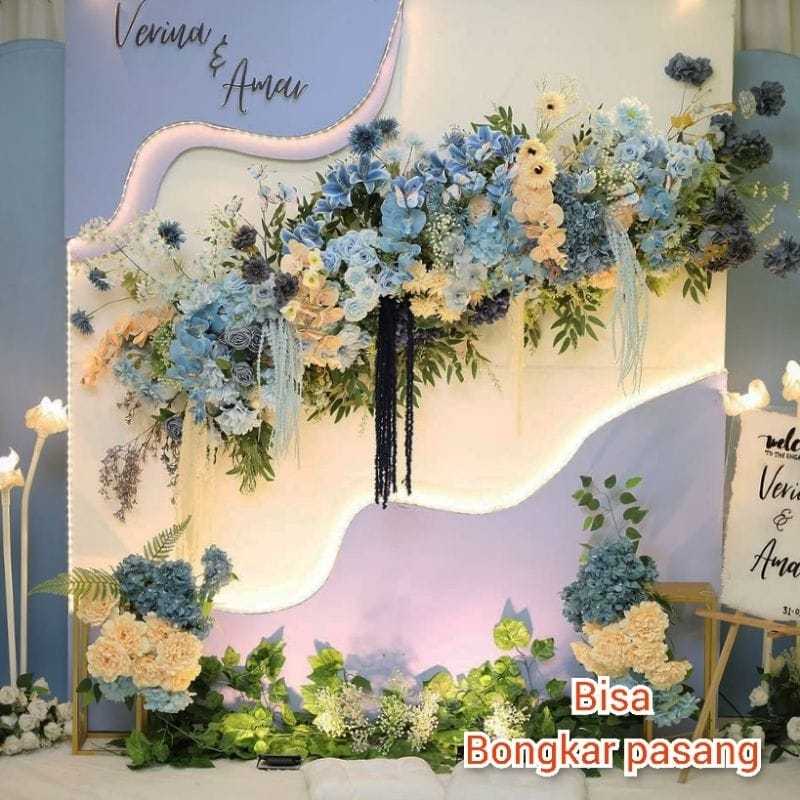 Jual Backdrop papan panel flower. Backdrop triplek dekorasi. Lamaran ...