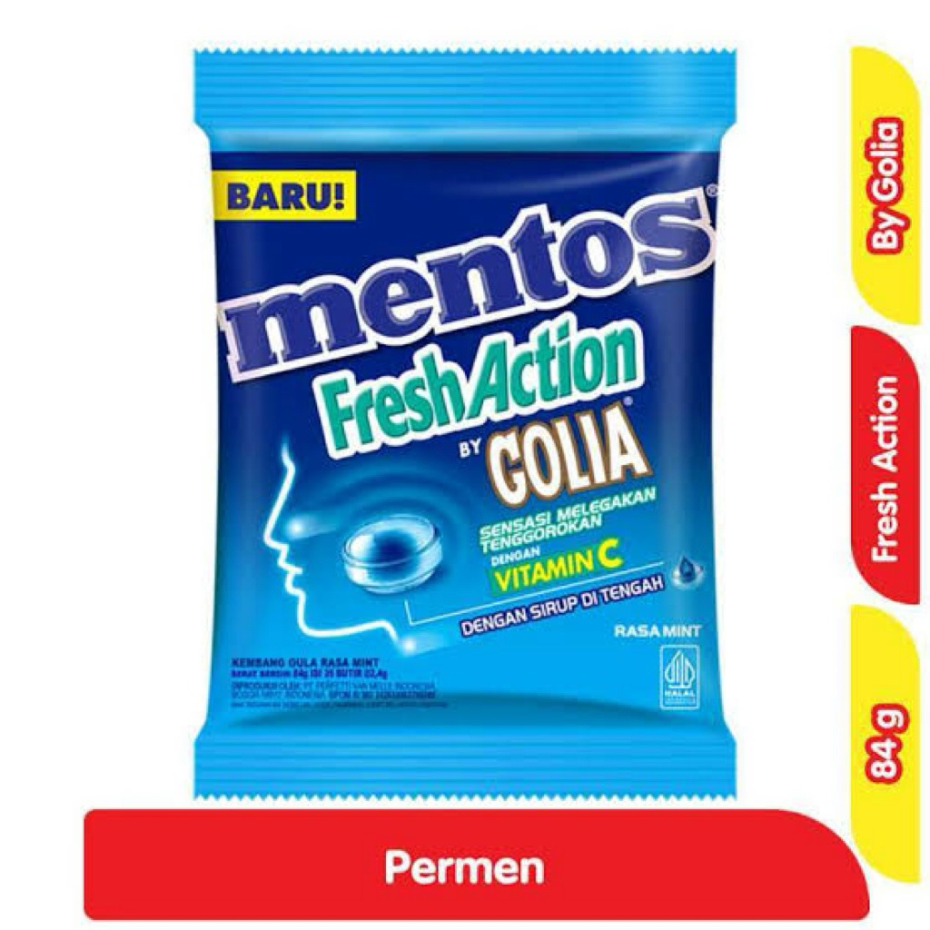 Jual PERMEN MENTOS GOLIA FRESH ACTION 84GR PAK ( 50 PCS ) | Shopee ...