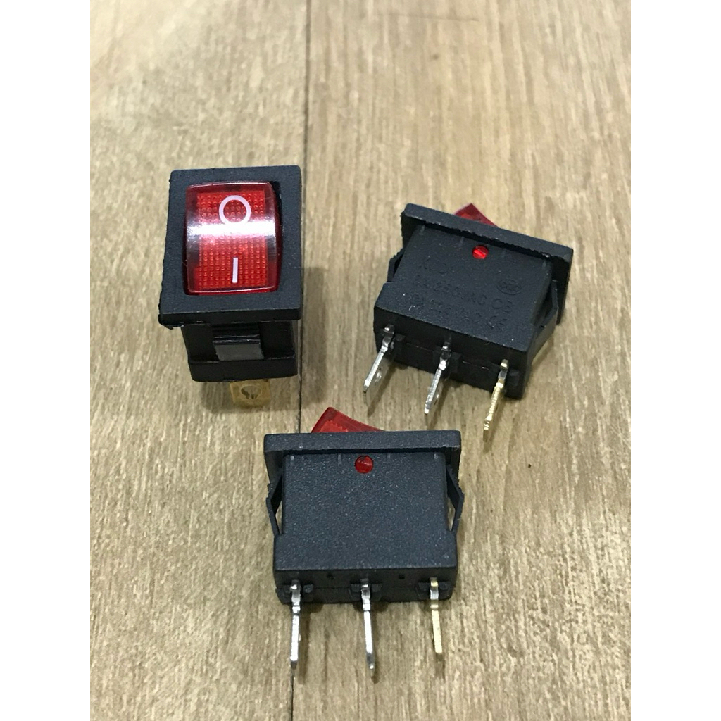 Jual SAKLAR SWITCH ON OFF KOTAK KECIL 3 KAKI + LAMPU MERAH | Shopee ...