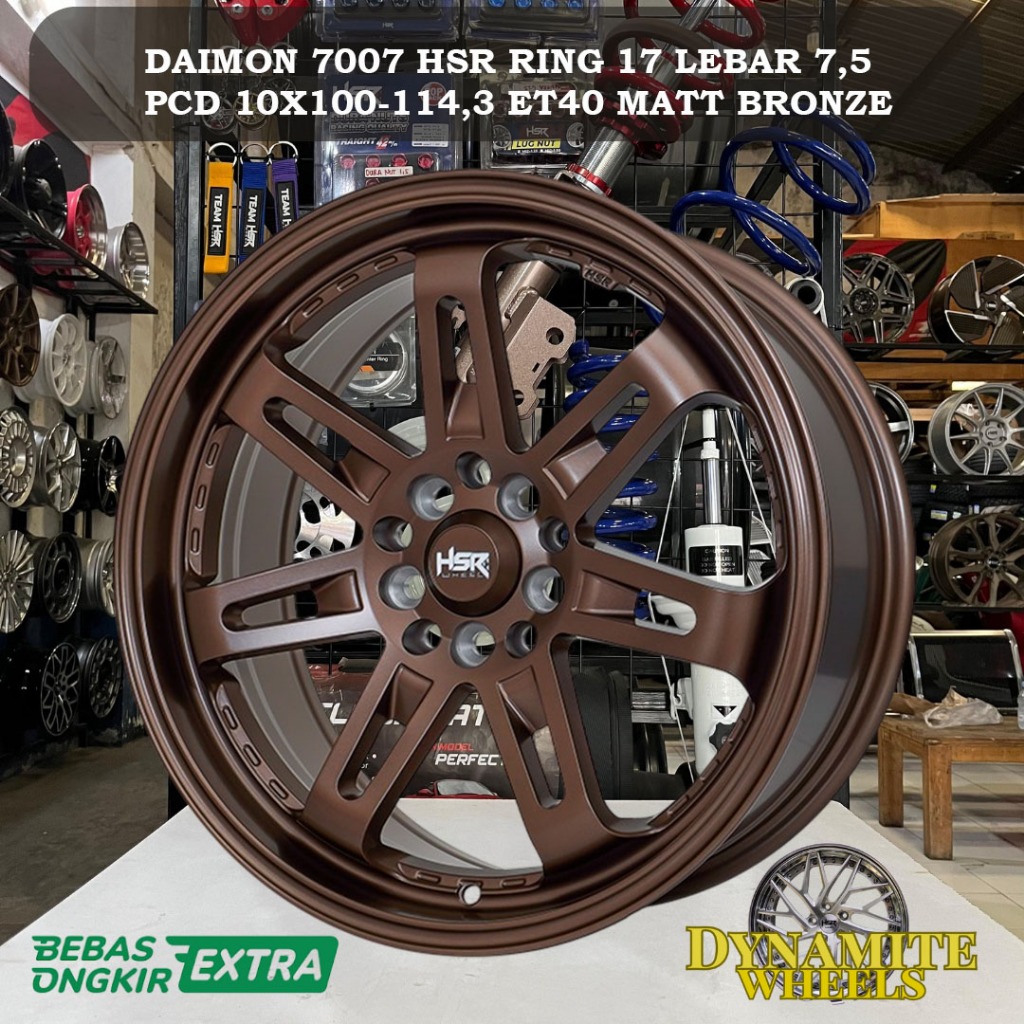 Jual Velg daimon hsr ring 17 lebar 75 et 40 sandy bronze buat mobil ...