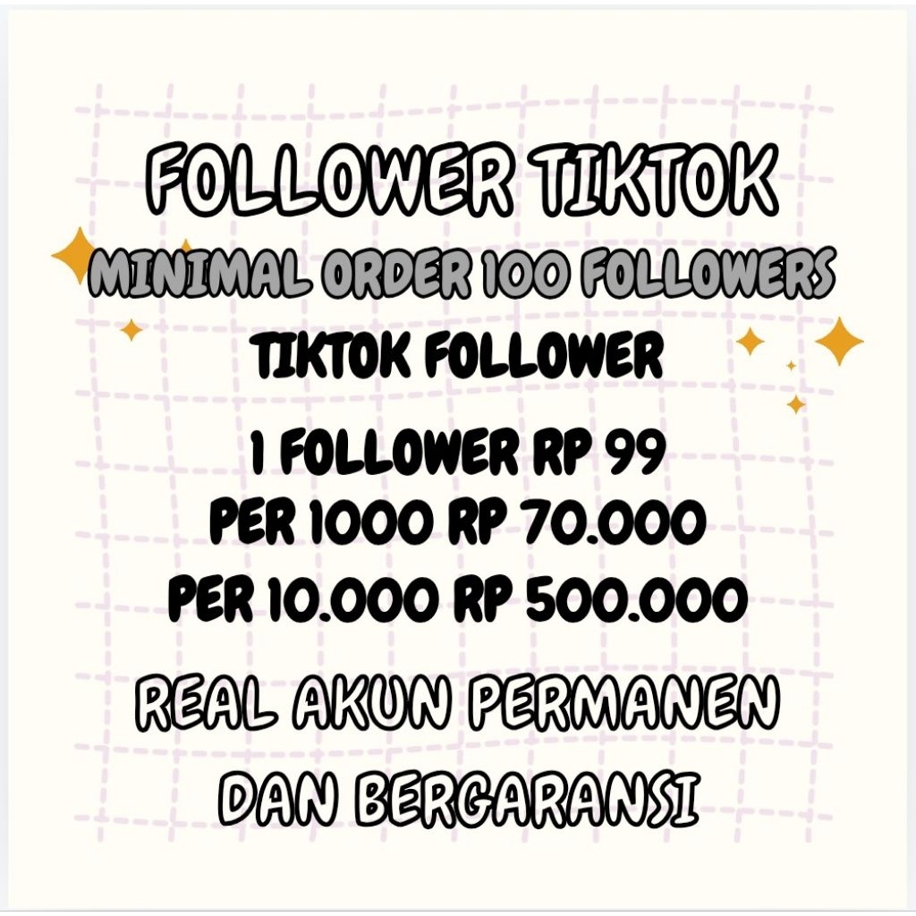 Jual TIK**TOK FOLLOWER VIEW LIKE SHARE SAVE PERMANEN DAN BERGARANSI ...