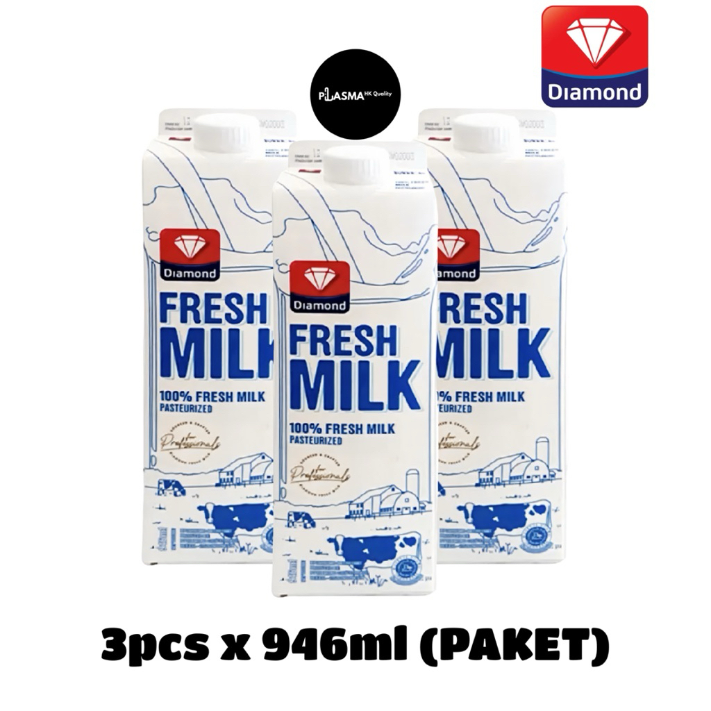 Jual PAKET Susu DIAMOND Fresh Milk 3pcs x 946ml | Shopee Indonesia