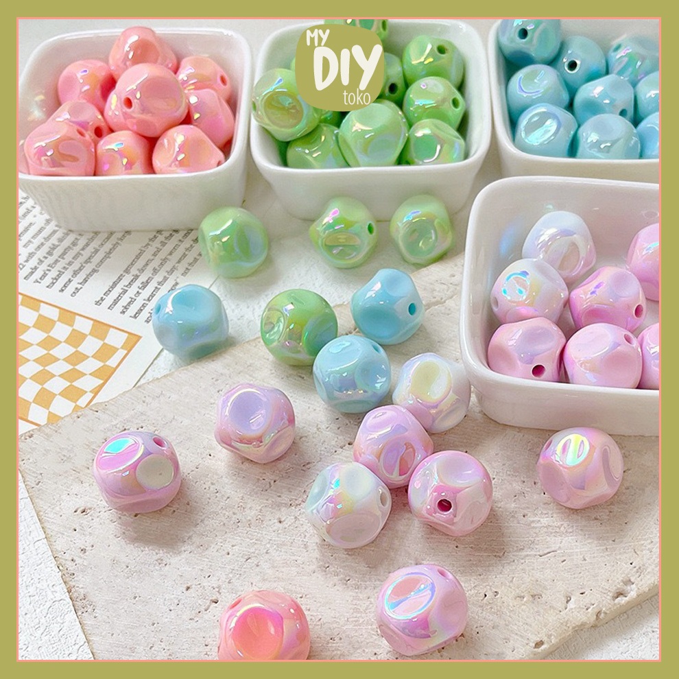 Jual 1PCS Manik Acrylic AB Bulat 16mm tidak beraturan bentuk Buah Ara ...