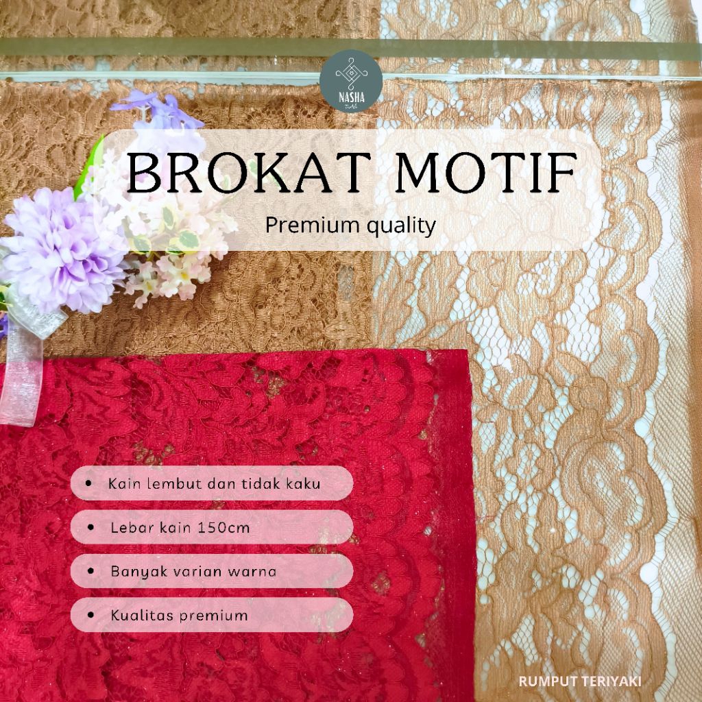 Jual KAIN BROKAT MOTIF CORNELLI BROKAT MALIKA BUNGA BUNGA | Shopee ...