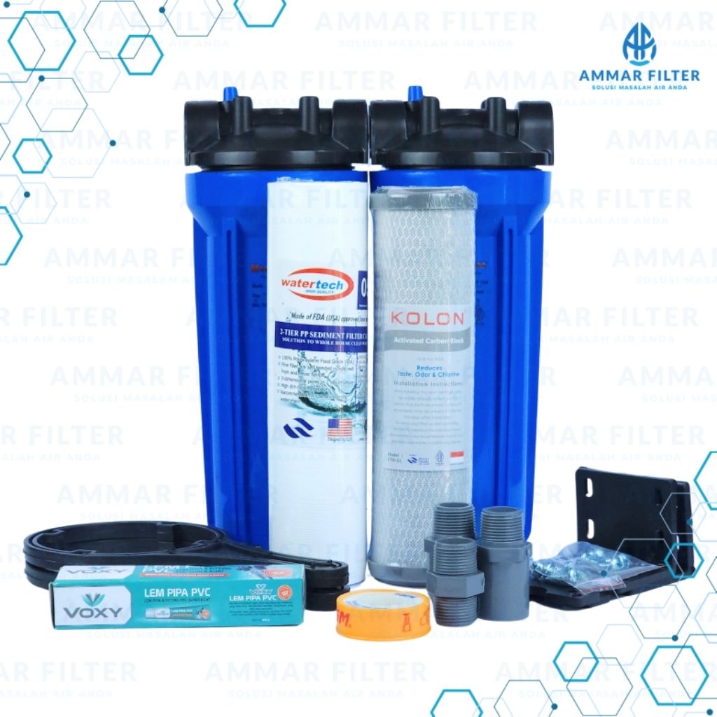 Jual Paket Filter Air 2 Tahap Nanotec Eugen BLUE / Filter air sumur ...