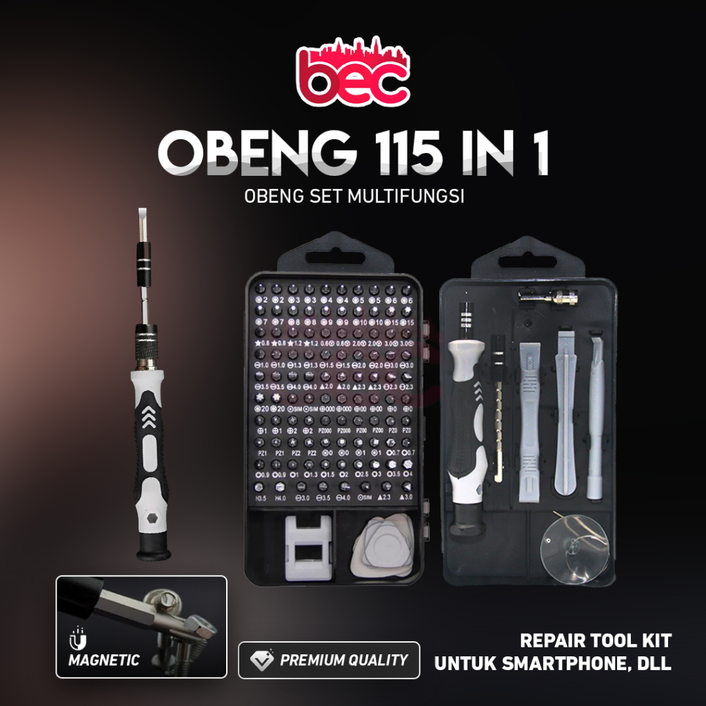 Jual [BEC] Obeng Set 115 in 1 Multifungsi Full Lengkap Alat Kamera PC Komputer Laptop Alat ...