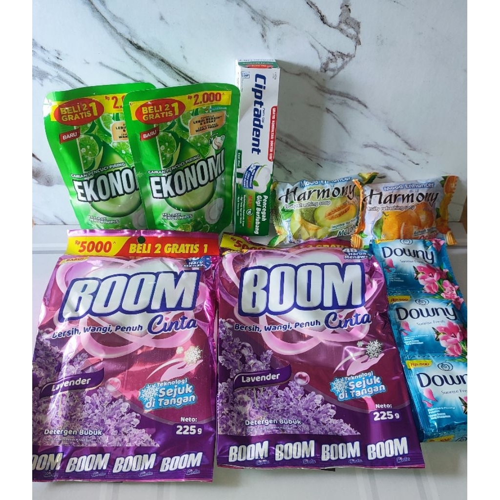 Jual Paket Hemat (2 pcs) Detergent Boom/(2 pcs) Ekonomi Liquid/(2 pcs ...