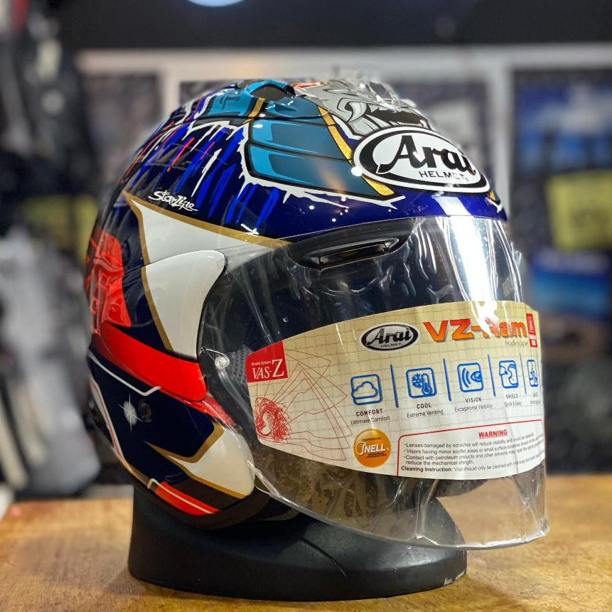 Jual Helm Arai VZ Ram Pedrosa Shogun SNI New Motif Arai Half Face ...