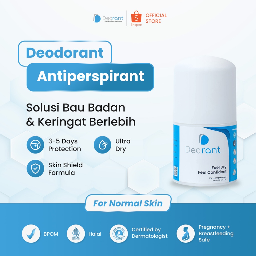 Jual Decrant Antiperspirant Original / Deodoran Roll On - 30ml Solusi ...
