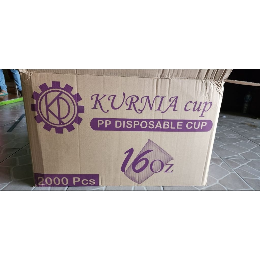 Jual Gelas Cup Minum uk 16 oz merk Kurnia Cup 1 slop isi 50 pcs ...