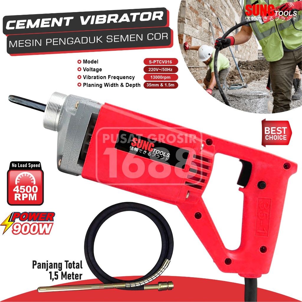 Jual SUNC TOOLS Mesin Vibrator Listrik Pemadat Cor Semen Beton Tembok ...
