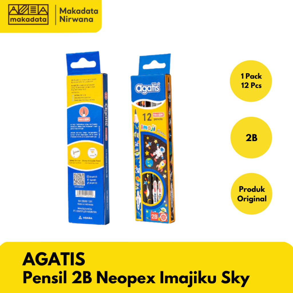 Jual AGATIS PENCIL / PENSIL 2B NEOPEX IMAJIKU-SKY (1 PACK) | Shopee ...