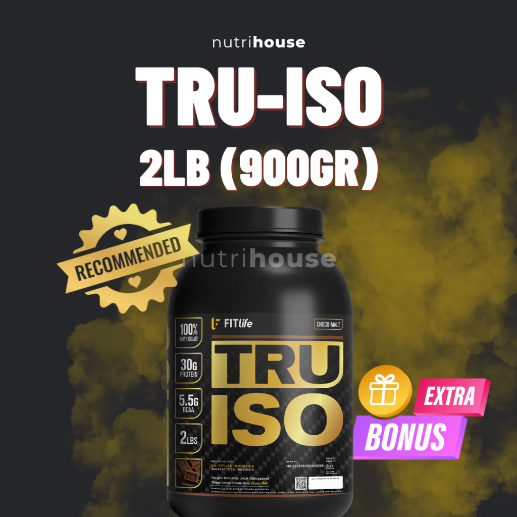 Jual FITlife Truiso Whey Protein Isolate 2lbs 900gr WPRO Isolate ...