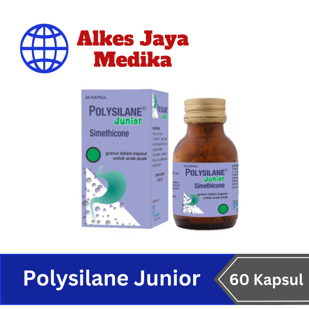 Jual Polysilane Junior Botol Isi 60 kapsul - Obat Maag/Kembung Anak ...