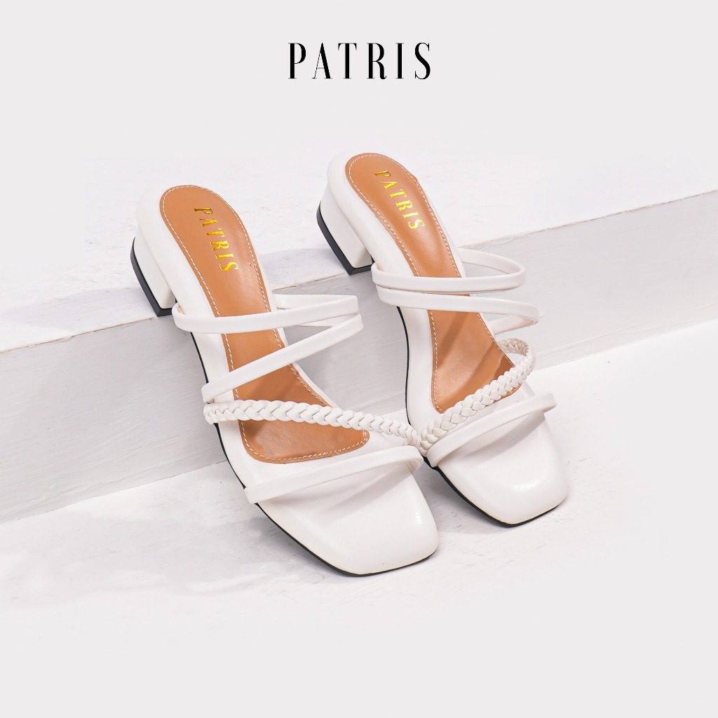 Jual PATRIS Edrea Sandal Wanita Heels / Hak 3 Cm White | Shopee Indonesia