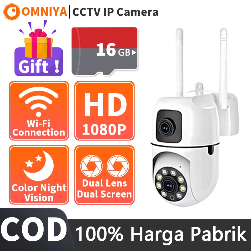 Jual 【Gift 16G SD】V360 Dual Lwns cctv wifi jarak jauh lewat hp 360°PTZ ...