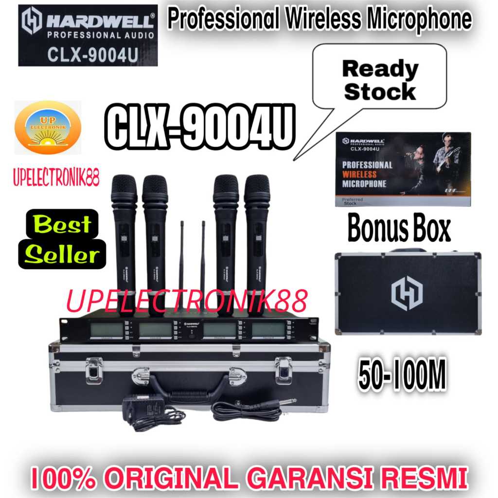 Jual Hardwell Microphone Wireless 4 Chl Hardwell Scarlet 4 Pro/Hardwell ...