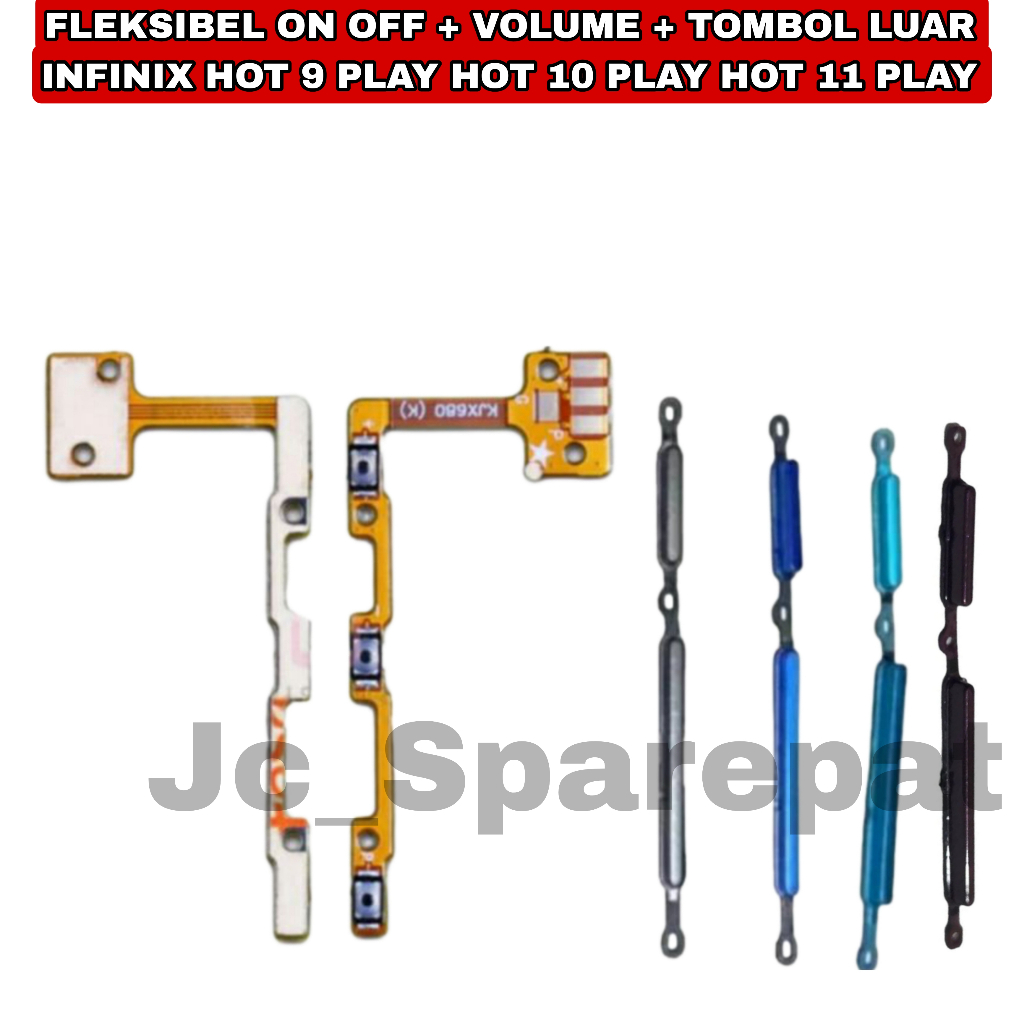 Jual Fleksibel Flexibel Flexible On Off + Volume + Tombol Luar Infinix Hot 9 play 10 Play 11 ...