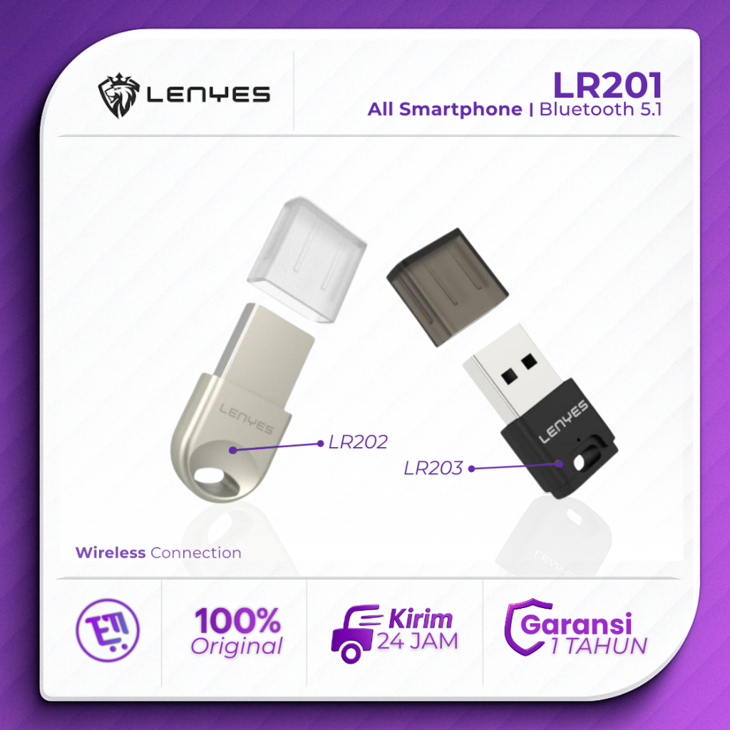 Jual LENYES LR202 LR203 Bluetooth Receiver USB Wireless Adapter 5.1 Alat Penyambung Bluetooth ...