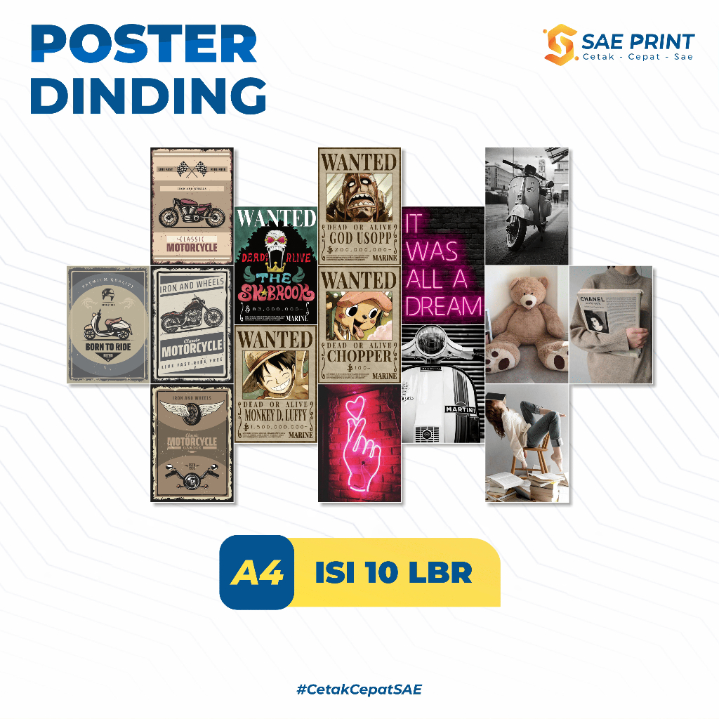 Jual [ISI 10PCS] POSTER HIASAN DINDING | CASUALL DAN AESTHETIC | UKURAN ...