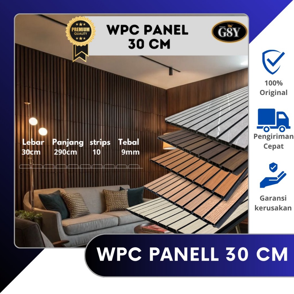 Jual WPC Wood Panel Dinding UK L 30CM X PANJANG 3 METER & 1 METER / Wallboard Aesthetic Dekorasi ...