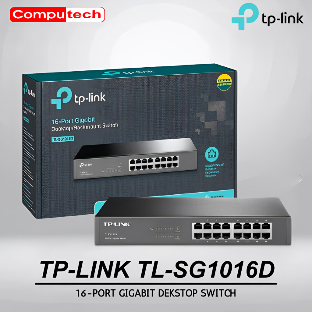 Jual TP-Link TL-SG1016D 16 Port Gigabit Desktop Rackmount Unmanaged Switch Hub | TPLINK 10/100 ...