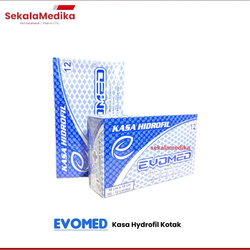 Jual Kasa Hidrofil 16 x 16 Cm Evomed Kasa Kotak Perban Isi 12 Pcs S5 ...