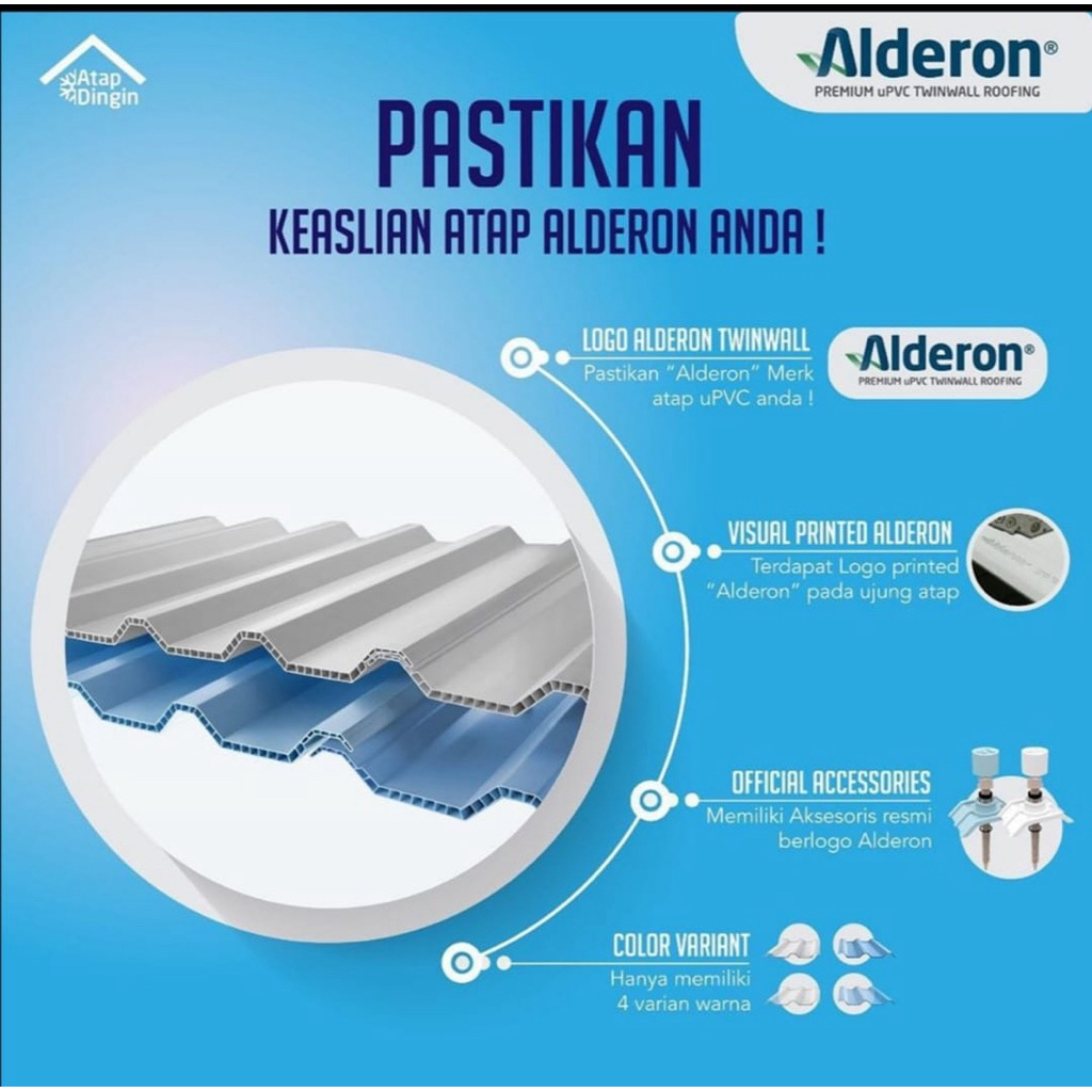 Jual Atap UPVC Alderon Twinwall 10mm || Ukuran Custom Panjang 4M ...