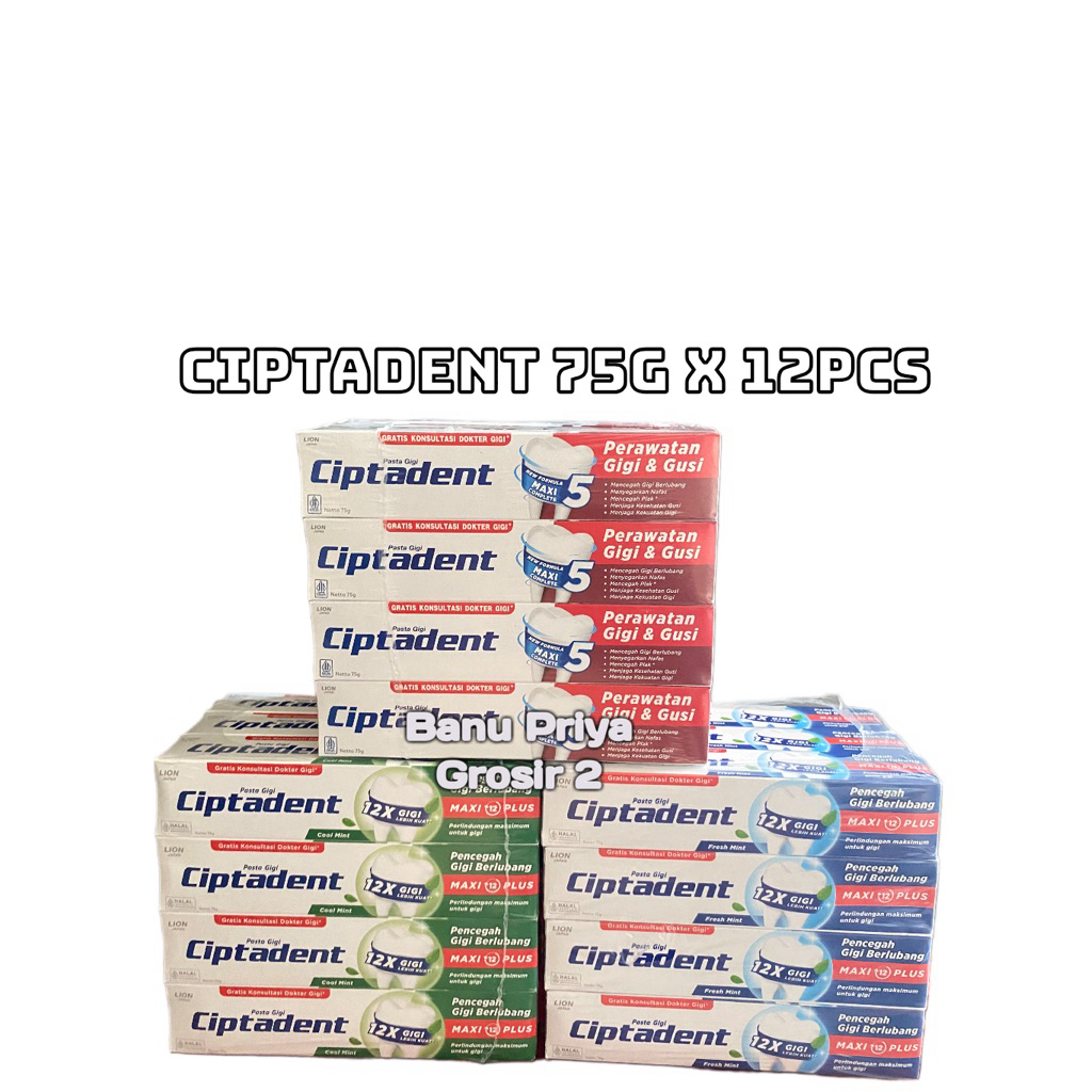 Jual Ciptadent 75g 1 Pack isi 12 Pcs ( 1 Lusin ) | Shopee Indonesia