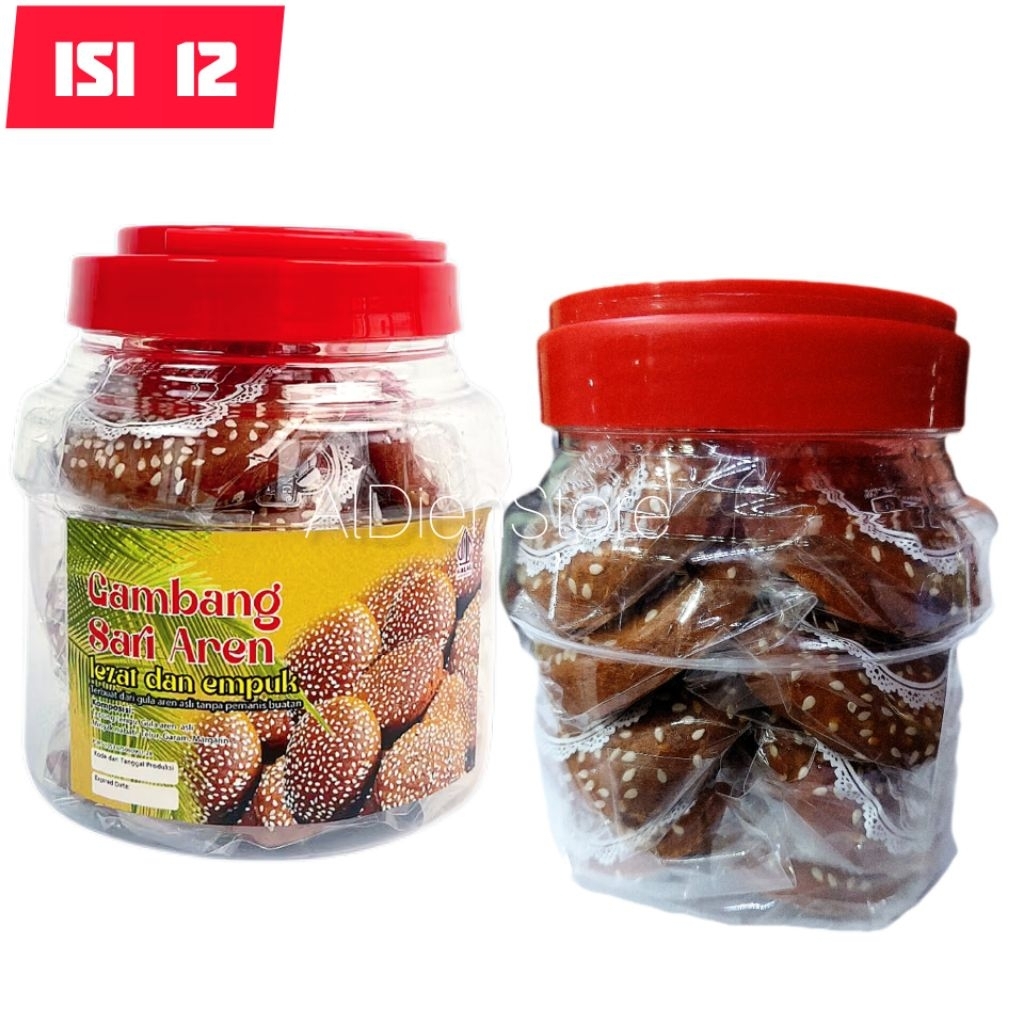 Jual Kue Gambang Sari Aren Wijen Isi 12pcs Toples Roti Jadul Asli ...