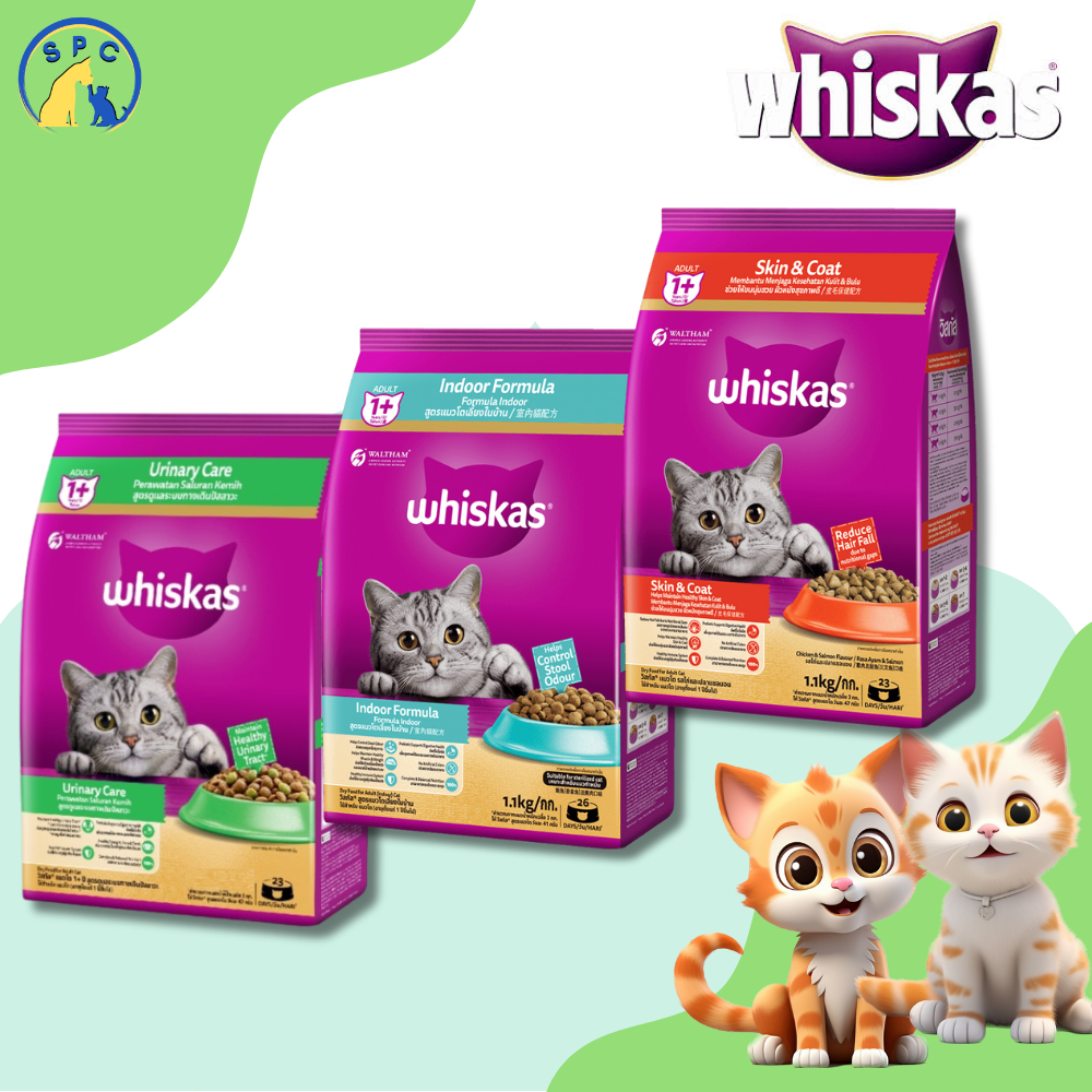 Jual Whiskas 1,1kg Freshpack Urinary Skin Coat Perawatan Bulu Saluran ...