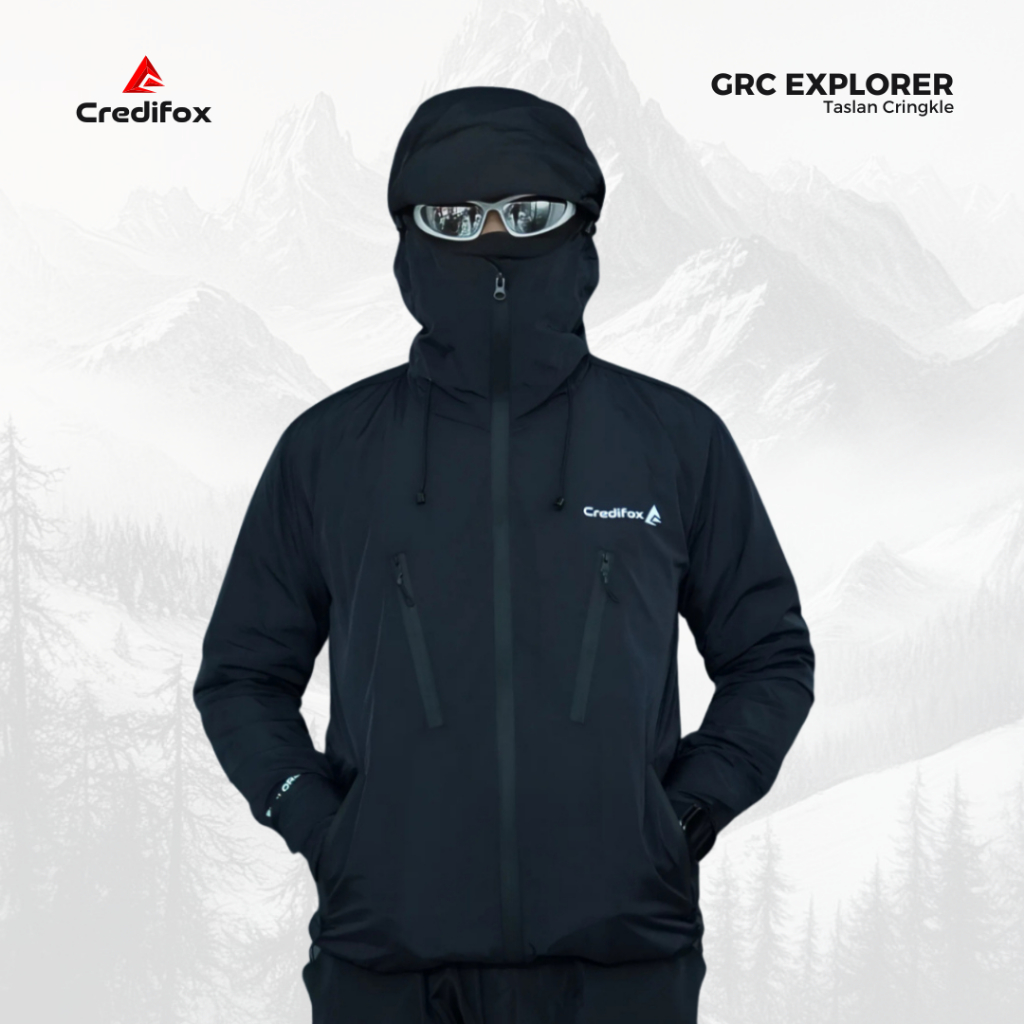 Jual CREDIFOX Jaket Gorpcore Seri Explorer Bahan Taslan Cringkle ...