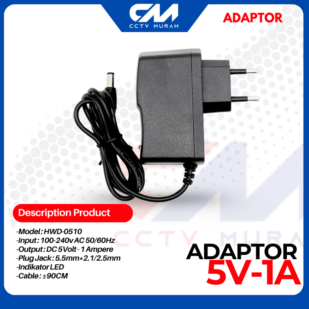 Jual Adaptor 5 Volt 1 Ampere , Adaptor 5V 1A Modem etc | Shopee Indonesia