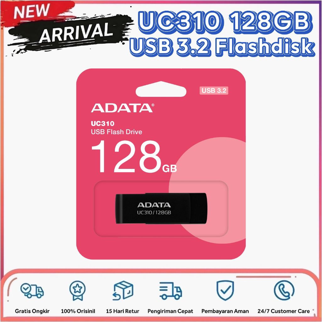 Jual Adata UC310 128GB UFD USB 3.2 Fast Capless Swivel Flash Drive ...