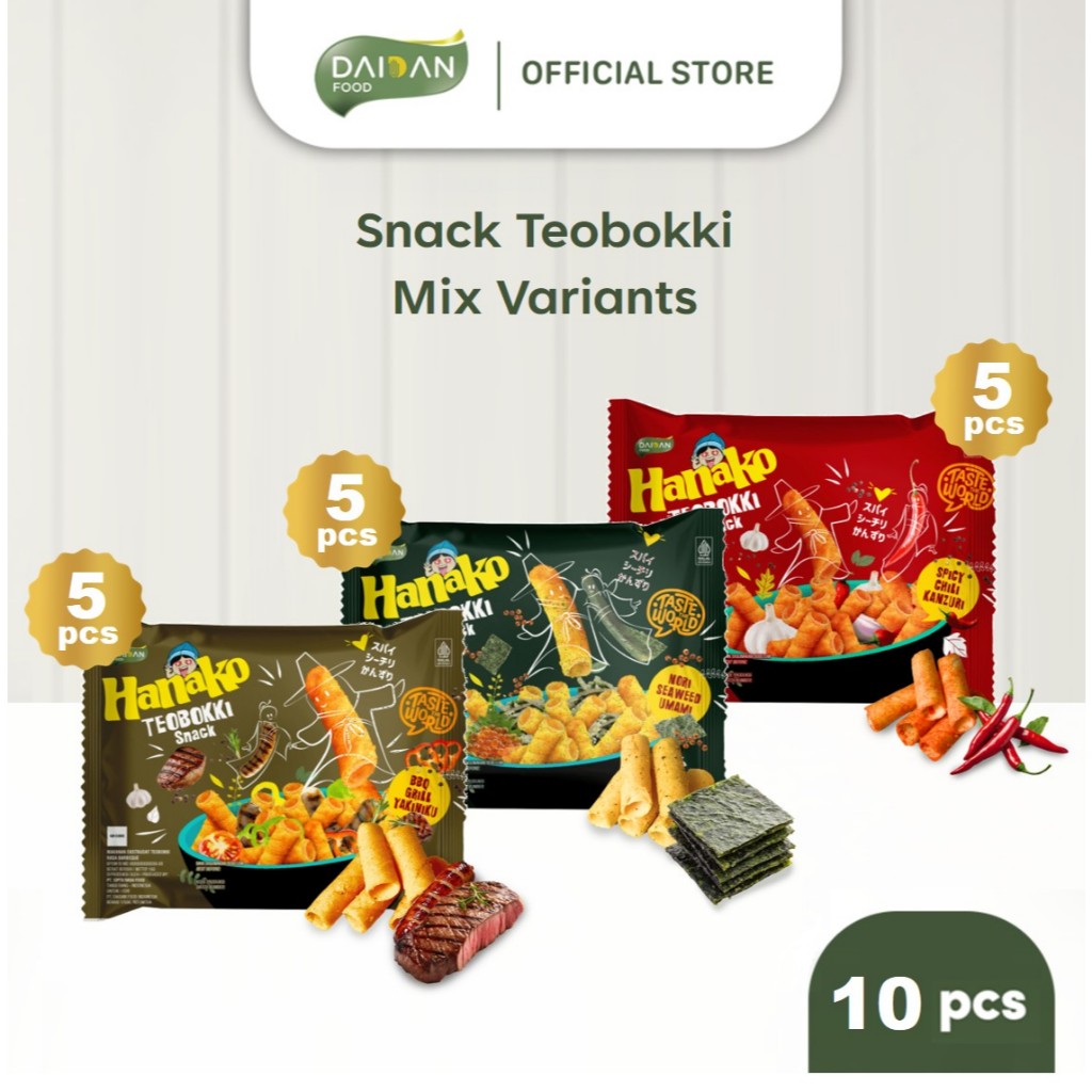 Jual Hanako Teobokki Snack Mix Variants 15 pcs | Shopee Indonesia