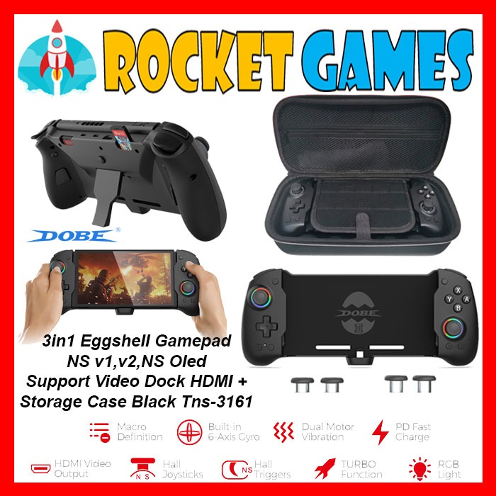 Jual Dobe Eggshell Controller 3 Gamepad Pro for Nintendo Switch V1 V2 ...