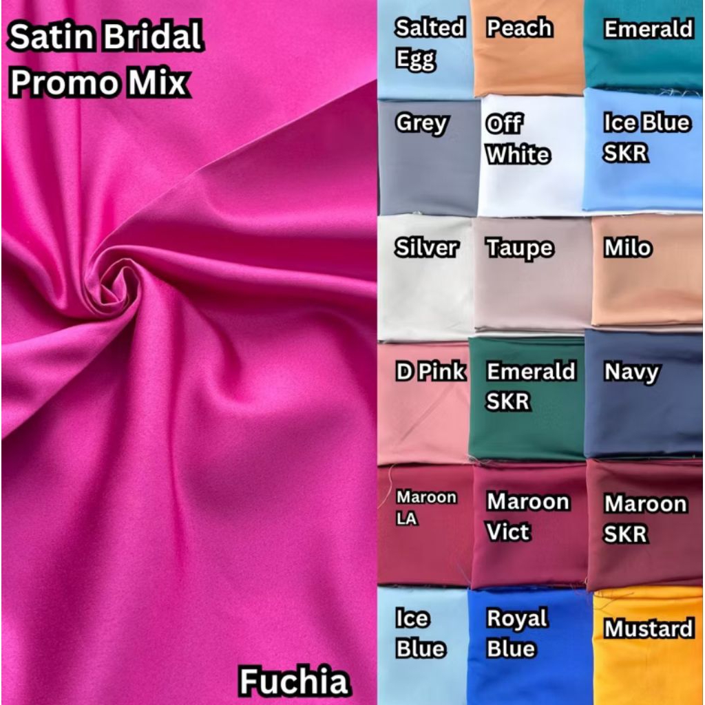 Jual kain satin BRIDAL SILK DUCHESS PREMIUM tebal lembut | Shopee Indonesia